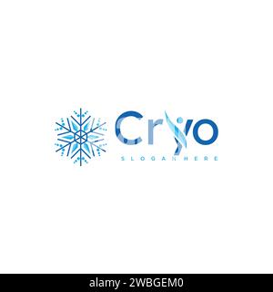 Abstract Snowflake sign for Cryotherapy logo designs. Vector ...