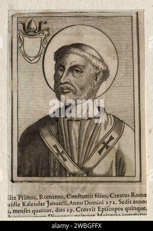 A 17th Century engraving of Pope Felix II. He was antipope inopposition ...