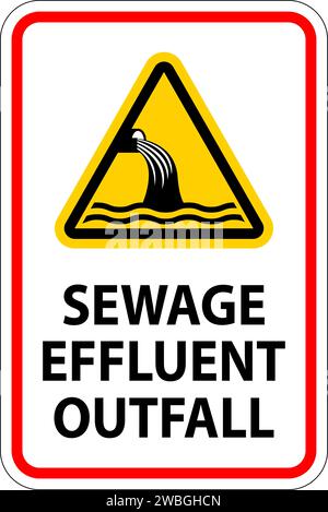 Water Safety Sign Warning - Sewage Effluent Outfall Stock Vector Image ...