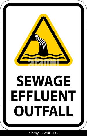 Water Safety Sign Warning - Sewage Effluent Outfall Stock Vector Image ...