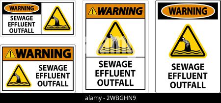 Water Safety Sign Warning - Sewage Effluent Outfall Stock Vector Image ...