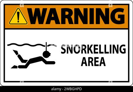 Water Safety Sign Warning -Snorkeling Area Stock Vector Image & Art - Alamy