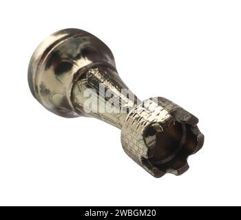 Golden rook isolated on white. Chess piece Stock Photo - Alamy