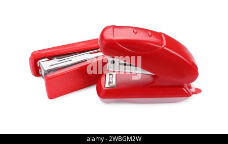 Two new bright staplers isolated on white Stock Photo - Alamy