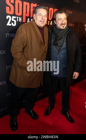Steve Schirripa and Federico Castelluccio attend HBO's "The Sopranos ...