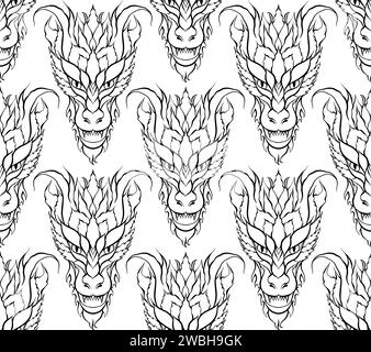 Dragon mystical sketch drawn in doodle style illustration Stock Vector ...