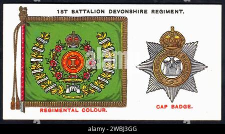 The Devonshire Regiment - Vintage Cigarette Card Illustration Stock ...