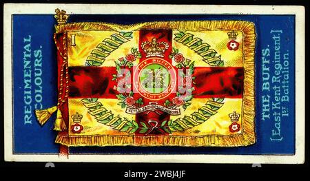 Regimental Colours - Vintage Cigarette Card Illustration Stock Photo ...