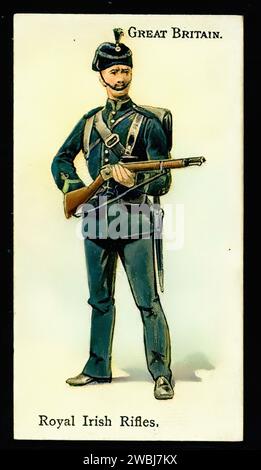 Royal Irish Rifles - Vintage Cigarette Card Illustration Stock Photo ...