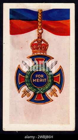 Order of Merit - Vintage Cigarette Card Illustration Stock Photo - Alamy