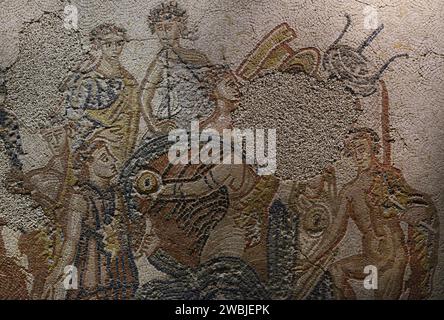 Roman mosaic of Bacchic scene from workshop of Anmus Ponius. From ...