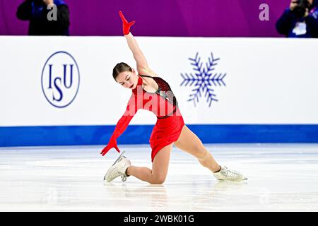 Laura SZCZESNA (POL), during Women Short Program, at the ISU European Figure Skating ...
