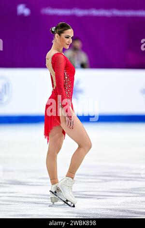 Kristina ISAEV (GER), during Women Short Program, at the ISU European Figure Skating ...