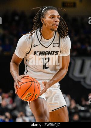 January 10, 2024: UCF Knights guard Shemarri Allen (2) drives around ...