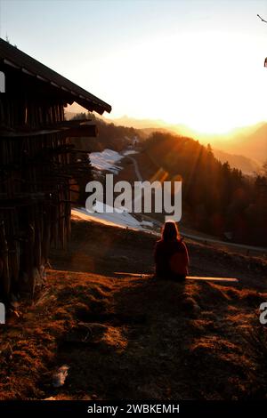 Hike to the church village Wamberg, village overview, district of ...