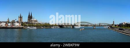 Cologne Rhine embankment promenade Stock Photo - Alamy