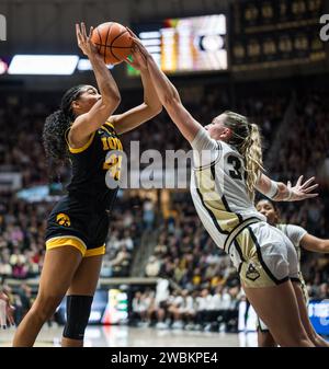 Iowa Hawkeyes forward Hannah Stuelke (45) poses for a portrait during ...