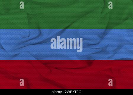 Fabric and texture Flag of Dagestan, flag of Dagestan Stock Photo - Alamy