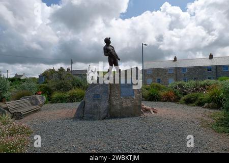 The St Just Miner's Statue by sculptor Colin Caffell, Cornish Tin Miner ...