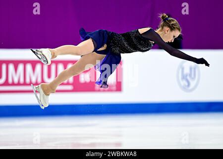 Alexandra FEIGIN (BUL), during Women Short Program, at the ISU European ...
