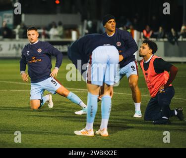 dan ball and Nathaniel Jarvis warm up before the game Stock Photo - Alamy