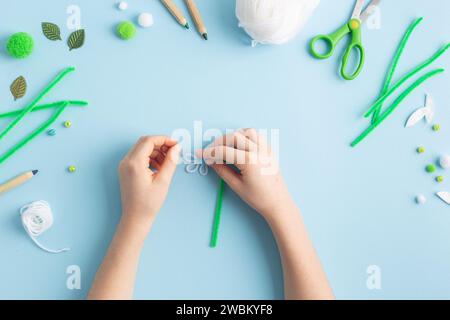 Step by step diy process of making snowdrops flowers. Creativity ...