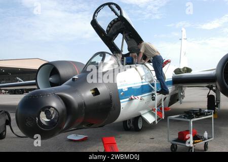 The WB-57F aircraft at Patrick Air Force Base conducted test flights to ...