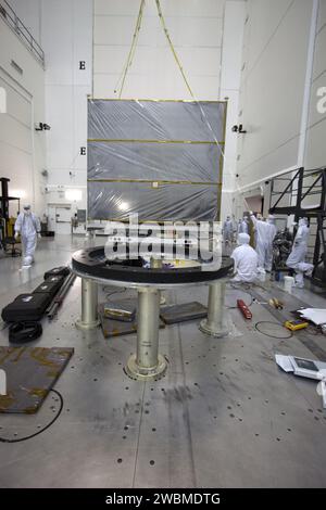 CAPE CANAVERAL, Fla. -- Technicians move a system that will investigate ...