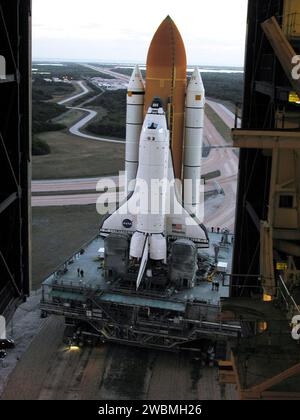 Space Shuttle Atlantis is revealed after rollback of the Rotating ...