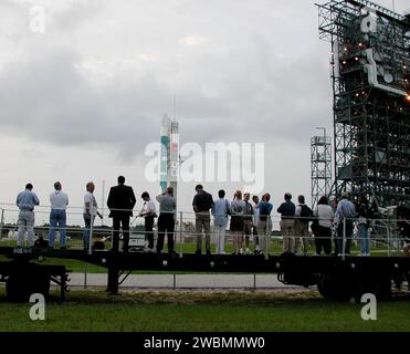 KENNEDY SPACE CENTER, Fla. -- The Genesis project crew stands in front ...