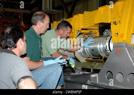STS-114 the new Orbiter Boom Sensor System in the lab Stock Photo - Alamy