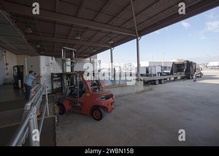 CAPE CANAVERAL, Fla. -- Payload shipping containers that hold the ...