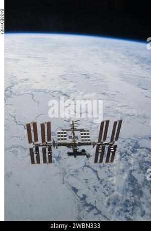 The International Space Station photographed following separation from ...