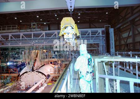 STS-114 the new Orbiter Boom Sensor System in the lab Stock Photo - Alamy