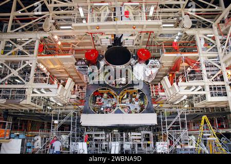 View of the three main engines of Space Shuttle Endeavour's aft section ...