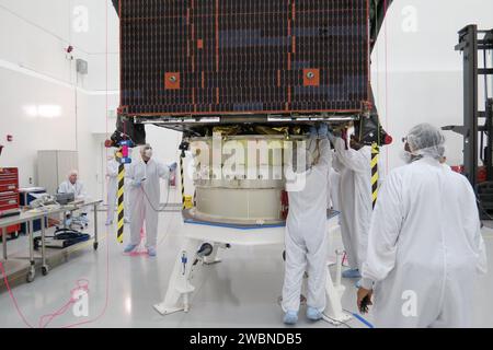 CAPE CANAVERAL, Fla. – Inside the Astrotech payload processing facility ...