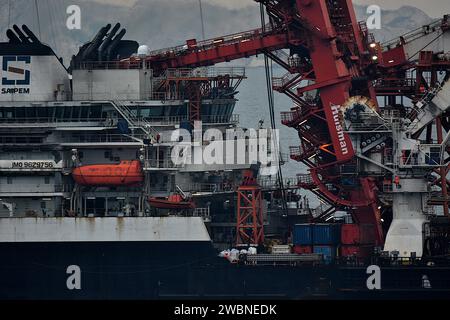 The Pipelay Crane Vessel (PCV) Saipem Constellation arrives at the ...