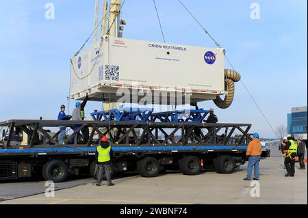 NASA's Super Guppy transport plane transports the Exploration Flight ...