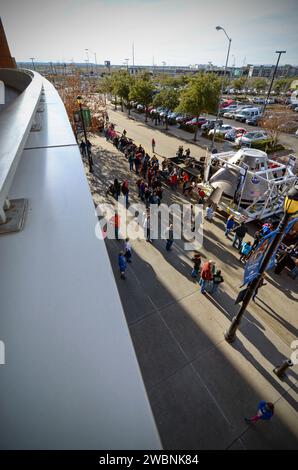 The Orion Pad Abort-1 pathfinder on display at an event outside ...