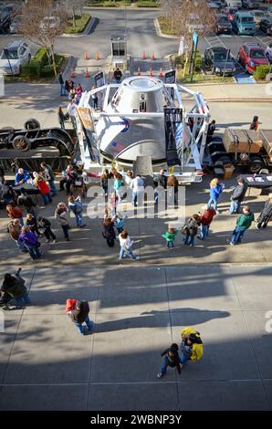 The Orion Pad Abort-1 pathfinder on display at an event outside ...