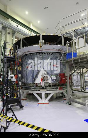 The crew and service module for Artemis I continue preparations for ...