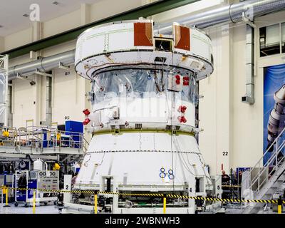 Orion’s Service Module was moved to the lift station in the assembly ...