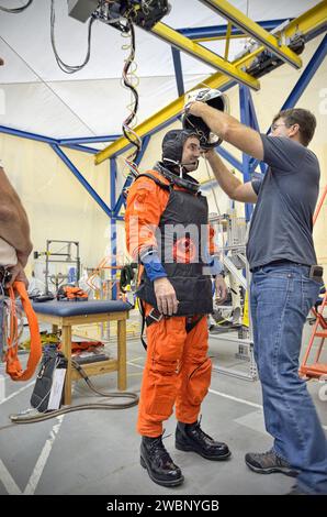 Astronaut Rex Walheim uses the Active Response Gravity Offload System ...