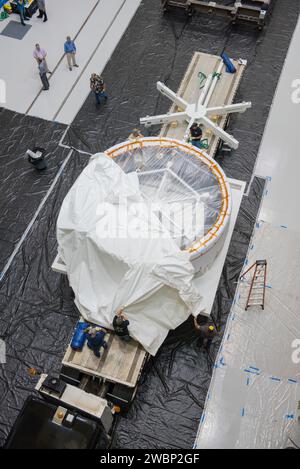 The Orion Crew Module Adapter simulator arrives at NASA Glenn's Plum ...