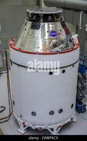 The spacecraft adapter jettison fairing panels are installed on the ...