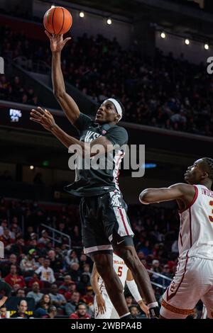 Washington State Cougars forward Isaac Jones (13) shoots over USC ...
