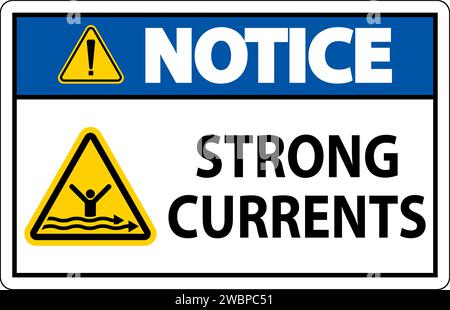 Water Safety Sign Notice - Strong Currents Stock Vector Image & Art - Alamy