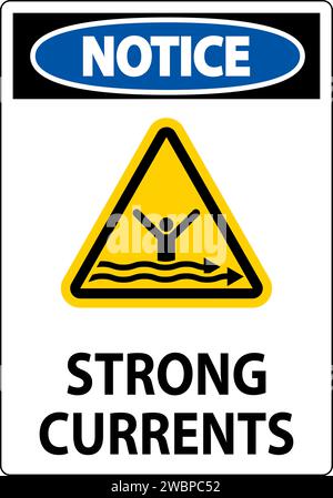 Water Safety Sign Notice - Strong Currents Stock Vector Image & Art - Alamy