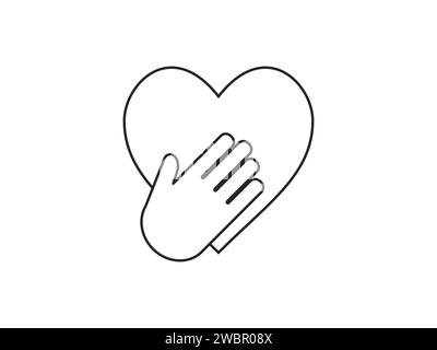 Honesty, heart, hand icon. Vector illustration Stock Vector Image & Art ...
