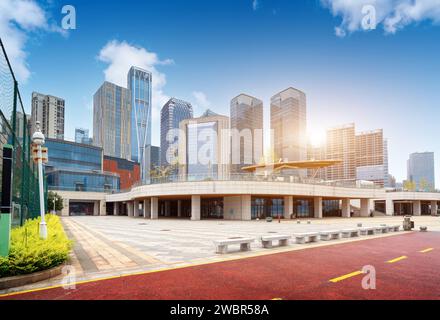 Skyscrapers in the financial district, Changsha, Hunan, China Stock ...
